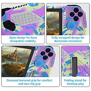 LUPAPA Protective Case for ROG Ally with Kickstand, Protective cover Equipped with Brackets, Anti-Scratch and Anti-Slip, Accessories for ROG Ally Gaming Handheld (Mix of Purple, Yellow and Blue)