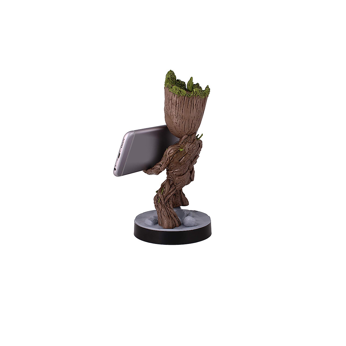 Exquisite Gaming: Guardians of The Galaxy: Toddler Groot - Original Mobile Phone & Gaming Controller Holder, Device Stand, Cable Guys, Marvel Licensed Figure, Black