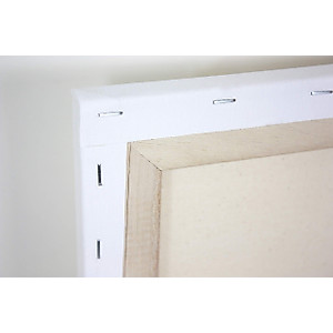 Sargent Art 24 x 36 inch Stretched Canvas, Blank White Canvases, Double Acrylic Titanium Priming, Perfect for Acrylic, Oil, and Art Projects, Acrylic Pouring & Wet Media