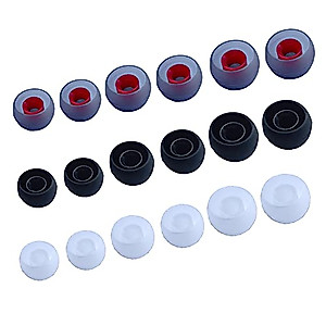 GSHLLO 36 PCS Silicone Earbuds Covers Caps Ear Tips Eartips Replacement Earpads for Ear Headphones