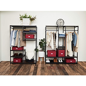 Covermates Keepsakes - Zip-Top Storage Box - Heavy Duty Polyester- Reinforced Handles - Stackable Design - Indoor Storage, Scarlett Red