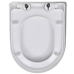 VRAXO Soft-close Toilet Seat with Quick-release Design White Square,Toilet & Bidet Seats-4.14lbs