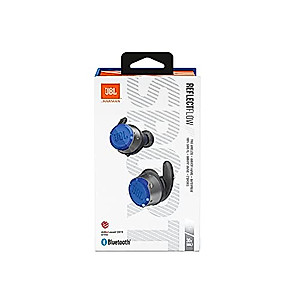 JBL REFLECT FLOW - True Wireless Earbuds, bluetooth sport headphones with microphone, Waterproof, up to 30 hours battery, charging case and quick charge (Blue)
