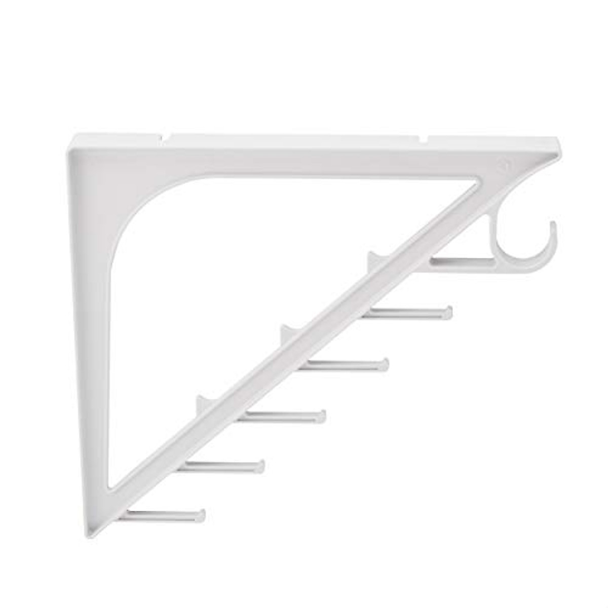 Amazon Basics Closet Bracket with Extra Diagonal Storage - Large(15.5x9.8x2.2)White, 2-Pack