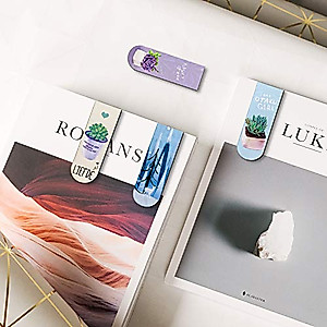 Mingting 36 Pcs Magnetic Bookmarks, Cute Assorted Magnet Page Markers Bookmark Page Clips for Women Men Office Classroom Teacher Student Kids Reading Stationery Supply (Plant + Animal)