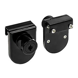 LC LICTOP Zinc Alloy No Drill Glass Door Lock Showcase Lock Single Door Lock with Keys (408- Key Alike) 2 Set