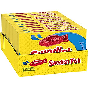 SWEDISH FISH Soft & Chewy Candy, 12 - 3.1 Oz Boxes