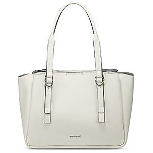 Nine West Women's Maisie Jet Set Satchel - Chalk