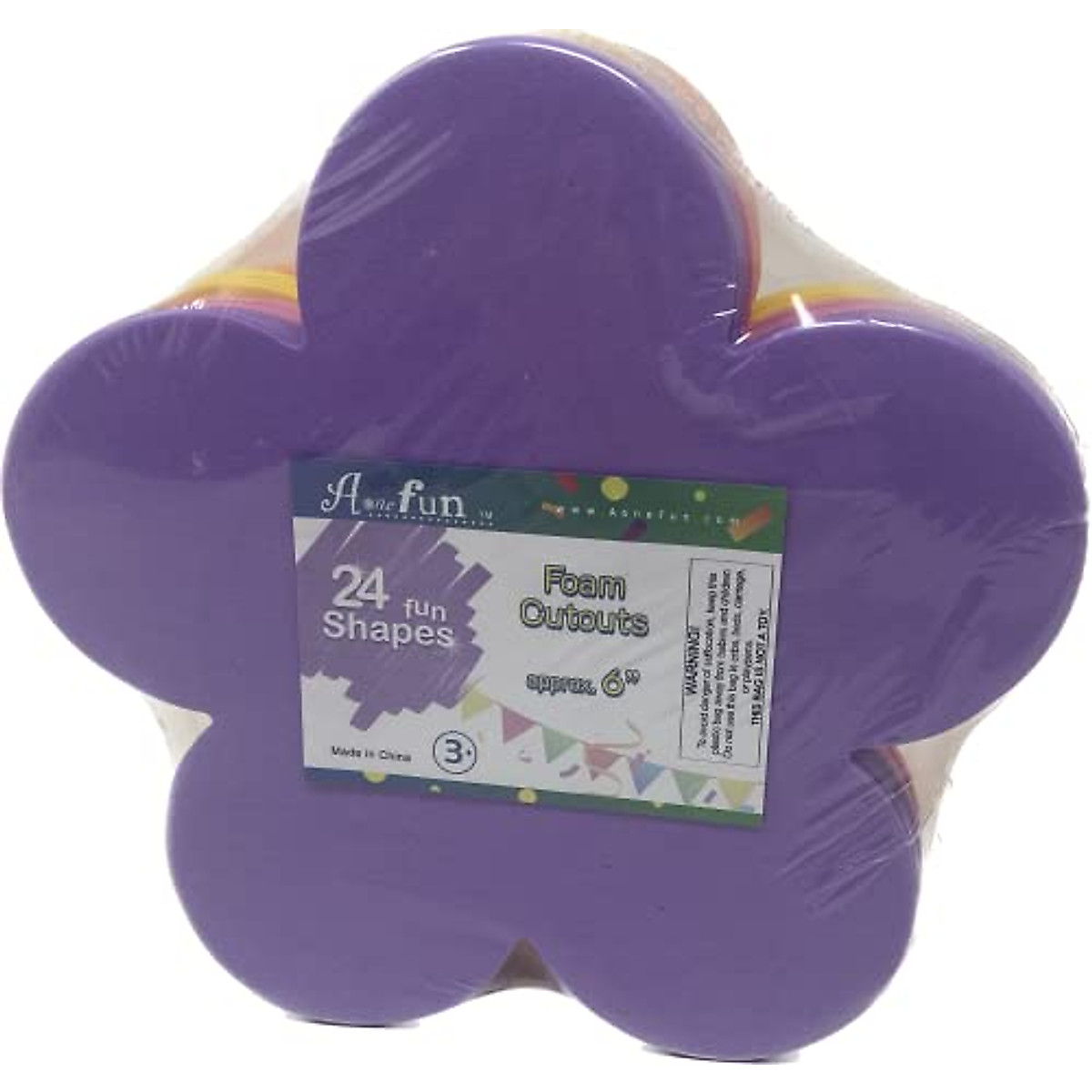 Foam Flower Cut Outs Flower Cutouts Flower Decoration Bulletin Board Cut Outs Flower Classroom Decor Flower Decorations Cutouts for Classroom Decoration 6" Medium Large Die Cut Shapes Craft Foam (24)