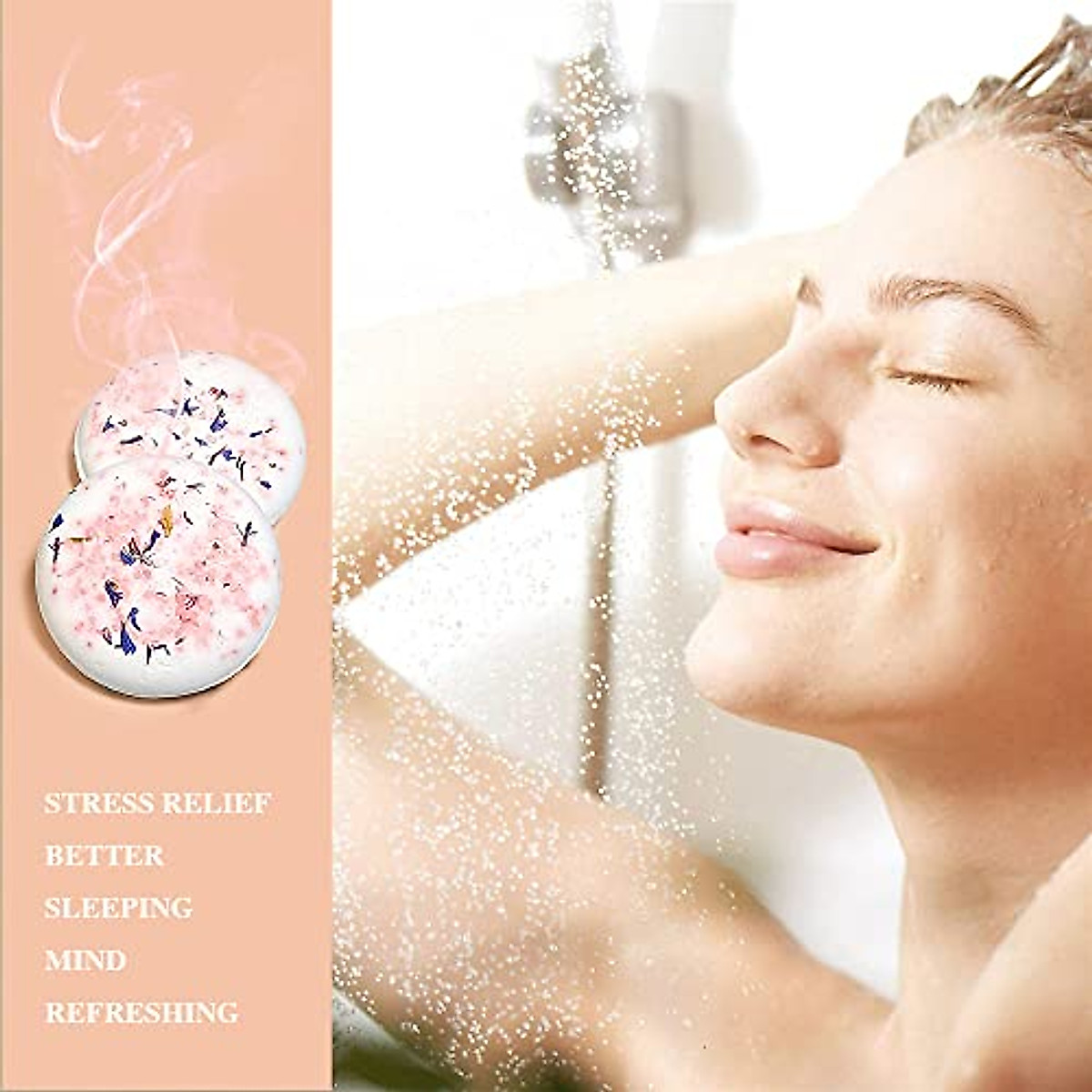 FIREKOTO Shower Steamers Shower Bombs with Essential Oils for Stress Relief, Shower Steamers Aromatherapy for Home SPA, Christmas Gifts, Relaxation Gifts for Women (Style A)