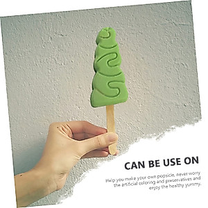 NOLITOY 2pcs Popsicle Mold Christmas Fondant Molds Diy Ice Cream Popsicle Ice Mold Ice Cream Mold Cakesicle Christmas Popsicle Maker Tray Ice Cube Tray White Soft Drink Simple