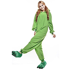 VU ROUL Unisex-adult Costumes Mike Onesie Pajamas Size Medium Green