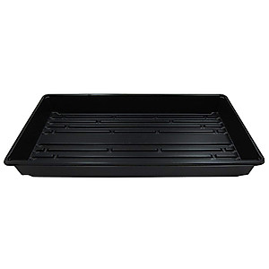 Yield Lab 10 x 20 Inch Black Plastic Propagation Tray – Hydroponic, Aeroponic, Horticulture Growing Equipment (5, Dome and Tray)