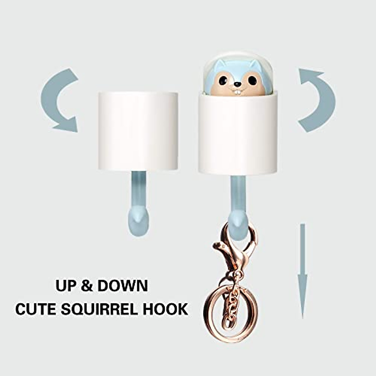 Four Colors of Sticky Hooks, Cute and Creative Squirrel Hooks, no Need to Punch Holes for Sticking to The Wall, Sticky Hooks can Hang All Kinds of Household Sundries.