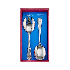 Towle Living Antigua Frost Serving Set, 2-Piece, Stainless Steel