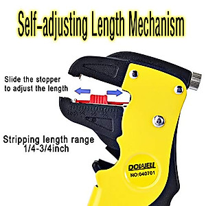 DOWELL Wire Stripping Tool Wire Stripper Cutter 14-24AWG for Flat Ribbon Cable Wire Electrical Automotive Repair HY040701N