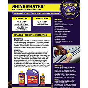 Wizards Car Wash - Super Concentrated Car Wash Soap - No Salt Biodegradable Car Wash Soap With Thick Foam - Exterior Care Products For Marine Use - Foam Cannon Soap For Car Washing Supplies - 16 oz