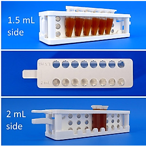 Magnetic Rack for 1.5 and 2 mL centrifuge Tubes, with Removable Magnets