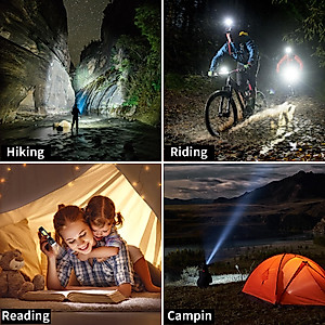 Hilngav 5 Pack Mini Small Pocket LED Flashlight USB-C Rechargeable High Lumens Bright Powerful EDC Flash Lights - Aluminum Handheld Flashlight Bulk for Kids, Portable Camping Christmas Gifts