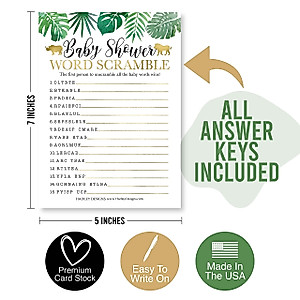 50 Safari Baby Prediction And Advice Cards, Trivia Games, etc, 25 Baby Animal Matching, Nursery Rhyme Game - 6 Double Sided Cards Baby Shower Games Funny, Baby Shower Ideas Baby Sprinkle Games