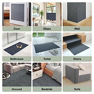 Cat Scratching Climbing Carpet Mat, Feierxun Adhesive Trimmable Cat Post Covered Pad Replacement for DIY Cat Tree Shelf Couch Corner Wall Cat Scratcher Furniture Protector (Black, 78.7x15.8In)
