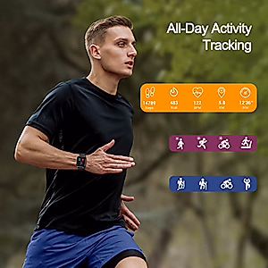 EURANS Smart Watch 41mm, Full Touchscreen Smartwatch, Fitness Tracker with Heart Rate Monitor & SpO2, IP68 Waterproof Pedometer Watch for Women Men Compatible with iOS & Android Phones… B09KH59C8K