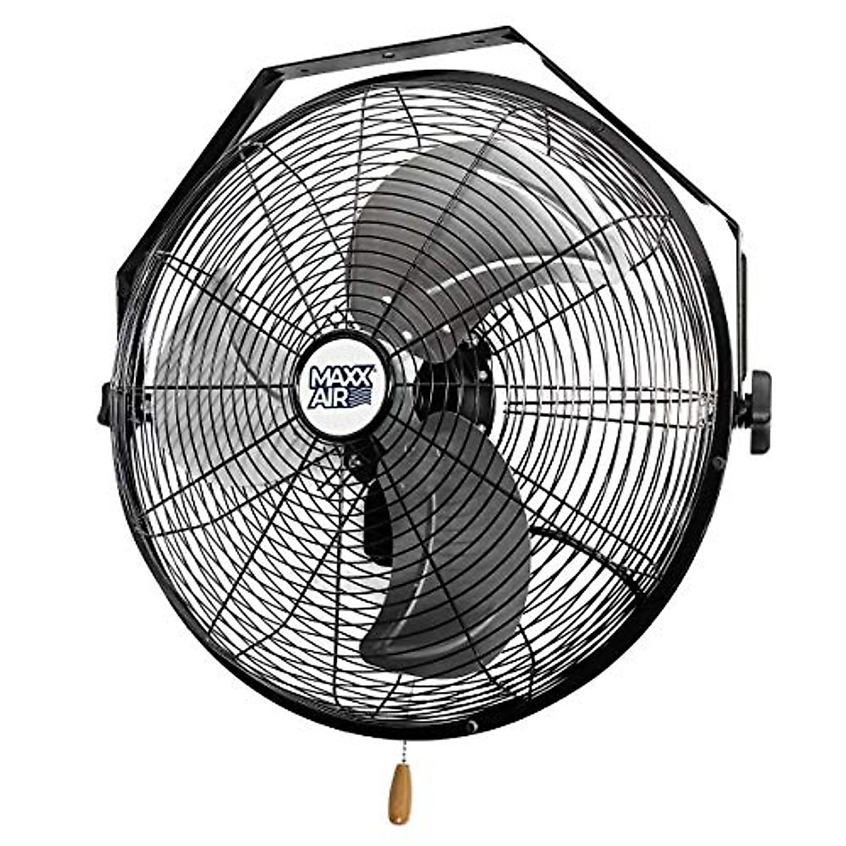 Maxx Air Wall Mount Fan, Commercial Grade for Garage, Shop, Easy Operation and Powerful CFM (18" Residential Wall Mount)