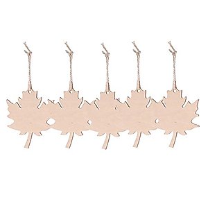 HEALLILY 21pcs Maple Leaf Hanging Cutouts Thanksgiving Hanging Tags Decorative Christmas Unfinished Tree Pendants Xmas Holiday Paintable Cutout Shape Ornaments