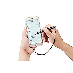 Stylus Pens for Touch Screens with Thin Fiber Tips (Pink/Purple/Aqua Blue)