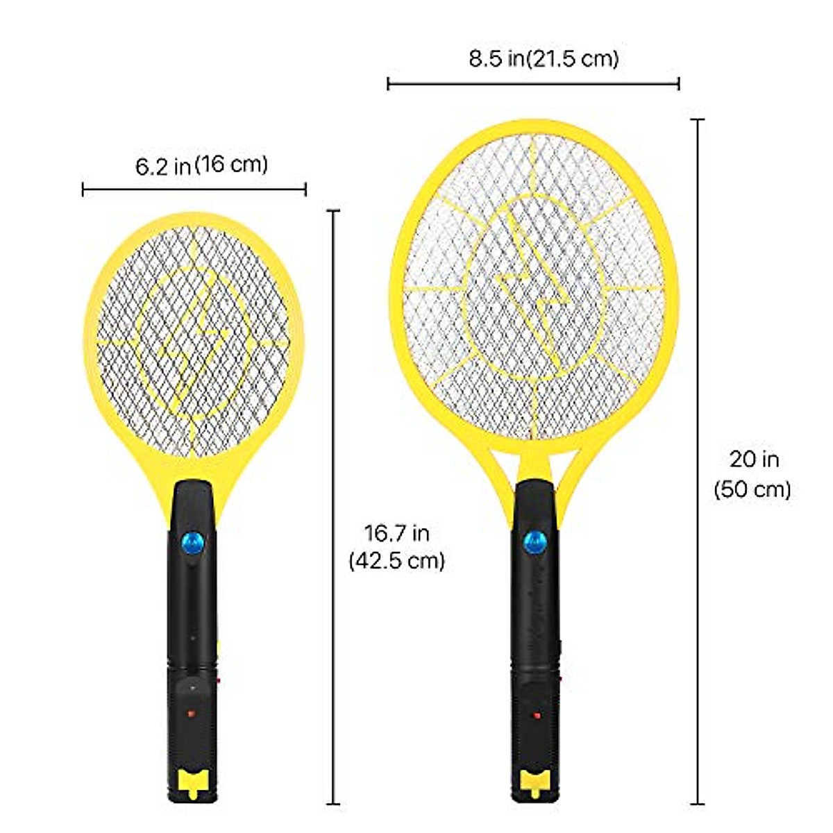 Flexzion Electric Mosquito Zapper Racket 17" Electric Rechargeable Bug ...