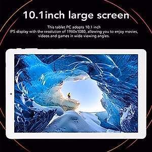 Garsentx Tablet 10.1 Inch Android 11,6GB RAM 128GB ROM, 8800mAh Battery Octa Core IPS HD Touchscreen Tablets,5G WiFi Tablet, 13MP Camera (Silver)(US)