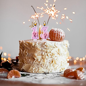 VSHILI 13th Birthday Candles, Pink 13 Year Old Number Birthday Candles, Happy Birthday Party Cake Topper Decoration Gifts for Girls