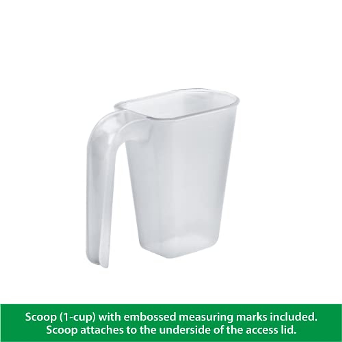 Buddeez Airtight Pet Food Storage Container - 50 QT/50 LB Capacity Dog Food Storage Container, Cat Food Container, Bird Seed Storage Container, Rolling Storage Bin, Air Tight with Handle & Scoop