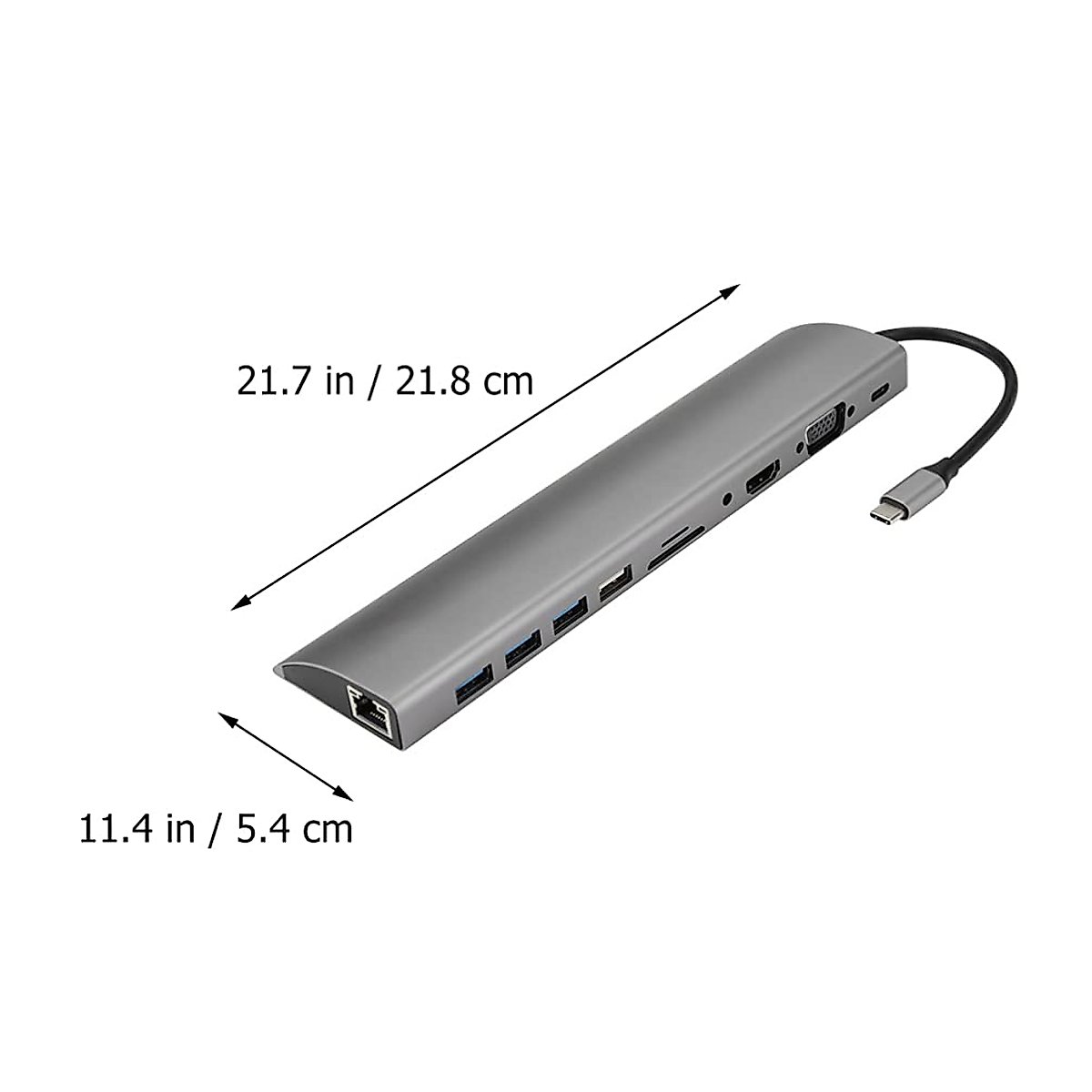 OSALADI USB Hub USB Hub USB Hub USB Hub USB Hub USB Hub USB Hubs Aluminium Alloy Computer Converter Type- c Hub 11- in- 1 Hub Dock Station USB Docking Station Adapter