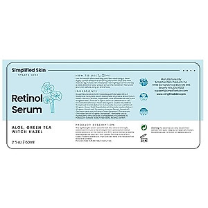 Retinol Serum for Face - Anti Aging Retinol with Hyaluronic Acid Face Serum for Acne Marks and Skin Texture Smoothing Fine Lines & Wrinkles - 2.5% Retinol Facial Serum for Day & Night - 2 Fl Oz