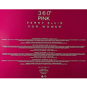 Perry Ellis 360 Pink for Women Gift Set (Eau de Parfum Spray 3.4 Ounce, Lotion, Shower Gel, Eau de Parfum Spray 0.25 Ounce)