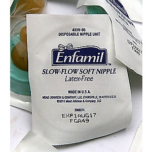 Enfamil Slow Flow Soft disposable bottle Nipples Latex free Lot of 20