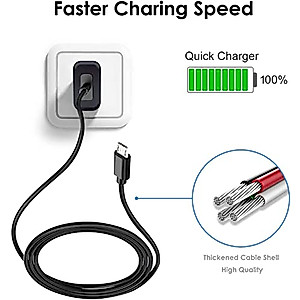 10FT Charger Mirco USB Charging Cable Compatible with Alcatel Go Flip, Go Flip 3, Go Flip V 4044V 4051s,Alcatel OneTouch,Cingular Flip 2/3, MyFlip, QuickFlip, Smartflip 4052r 5044C 5002r 9024W, TCL A3