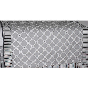 BabyFad Clover Grey 9 Piece Baby Crib Bedding Set