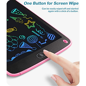 Cousper LCD Writing Tablet, 2 Pack 10 Inch Doodle Board Toys for Toddlers Kids, Colorful Drawing Tablets for 3 4 5 6 7 8 Years Old Boys and Girls, Educational Learning Toys Birthday Gifts, Blue+Pink