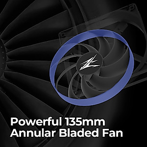 Zalman CNPS10X Performa Extreme Performance CPU Cooler, Powerful 135mm Annular Fan 1500RPM, 75 CFM, 180W TDP, 4 Heat Pipes, STC 8 Thermal Paste Included - Standard