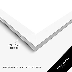 Wynwood Studio Floral and Botanical Tropical Boho Sunset Beach Canvas Wall Art Fullmoon Palm Living Room Bedroom and Bathroom Home Decor 13 in x 19 in Pink and Blue