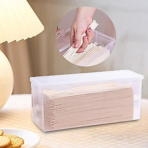 ＫＬＫＣＭＳ Noodle Canister Pasta Storage Container Stackable Transparent for Kitchen Snacks