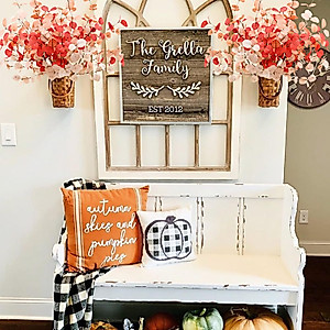 YIGHAI 6PC Fall Fake Eucalyptus Stems 24" Faux Silk Silver Dollar Leaves Branches Autumn Decor Artificial Plants Stems for Festival Thanksgiving Home Office Table Vase Decor