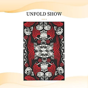 Vintage Skulls with Wing Thank You Cards With Envelopes, Blank Greeting Note Cards With Envelopes Blank Inside, Funny Birthday Cards For Women Men, Thank You Card For Wedding Business,Graduation