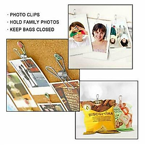 20 Pack 3.5 inch Jumbo Heavy Duty 304 Stainless Steel Wire Clips Durable Clamp Metal Clothes Pegs Multi-Purpose for Outdoor Clothesline Home Kitchen Travel Office Decor