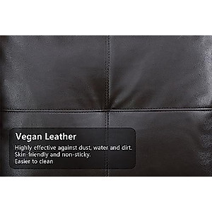 SIENWIEY Sectional Sofa Set, L-Shape Faux Leather Couch Living Room Sofa Set with Chaise Using for Living Room Furniture(Brown,Facing Right Chaise)