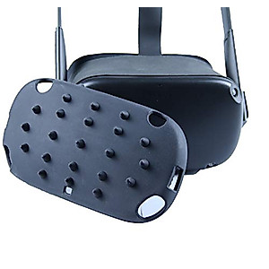 Eyglo Head Strap Pad & Face Cover & Protective Cover & Controller Grip Cover Strap for Oculus Quest VR Accessories Sweatproof Anti-Drop Comfort Set (Red) (Black)