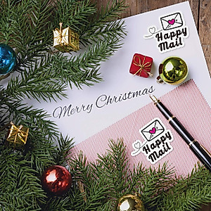 unp 1.5 Inch Happy Mail Stickers, Thank You Sticker, Small Shop Sticker, Small Business, Packaging Sticker, 500PCS