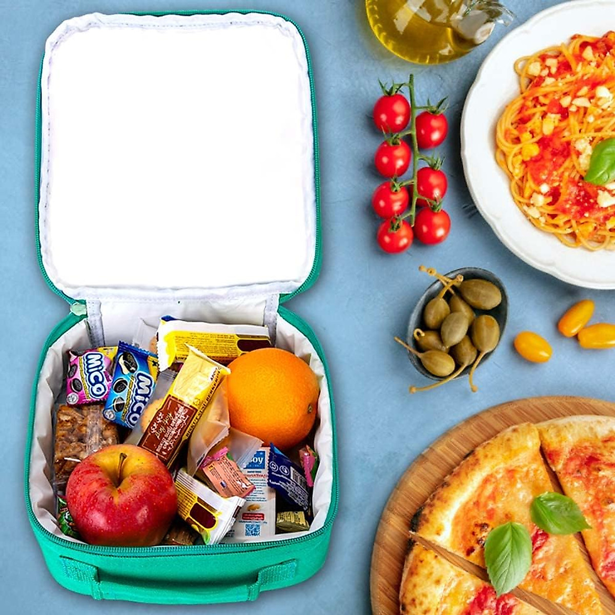 TXHVO 3pcs Dinosaur Backpack for Boys, 16" Kids Bookbag with Lunch Box, Cute Dino Backpacks for Elementary Kindergarten Preschool(Green)